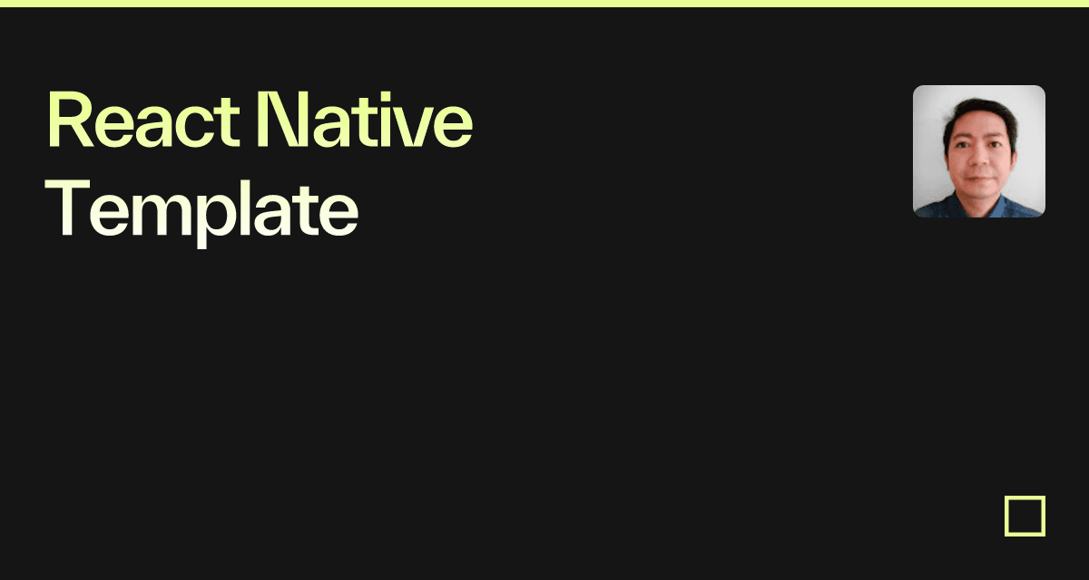 React Native Template - Codesandbox React Native Template - Codesandbox