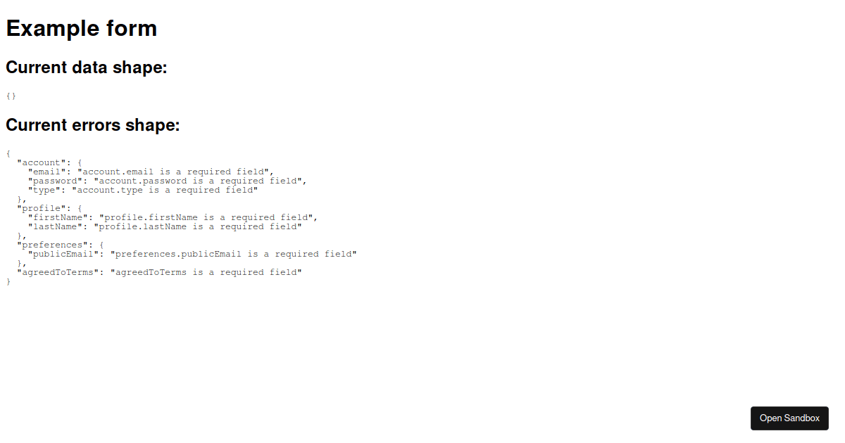 felte-demo (forked) - Codesandbox
