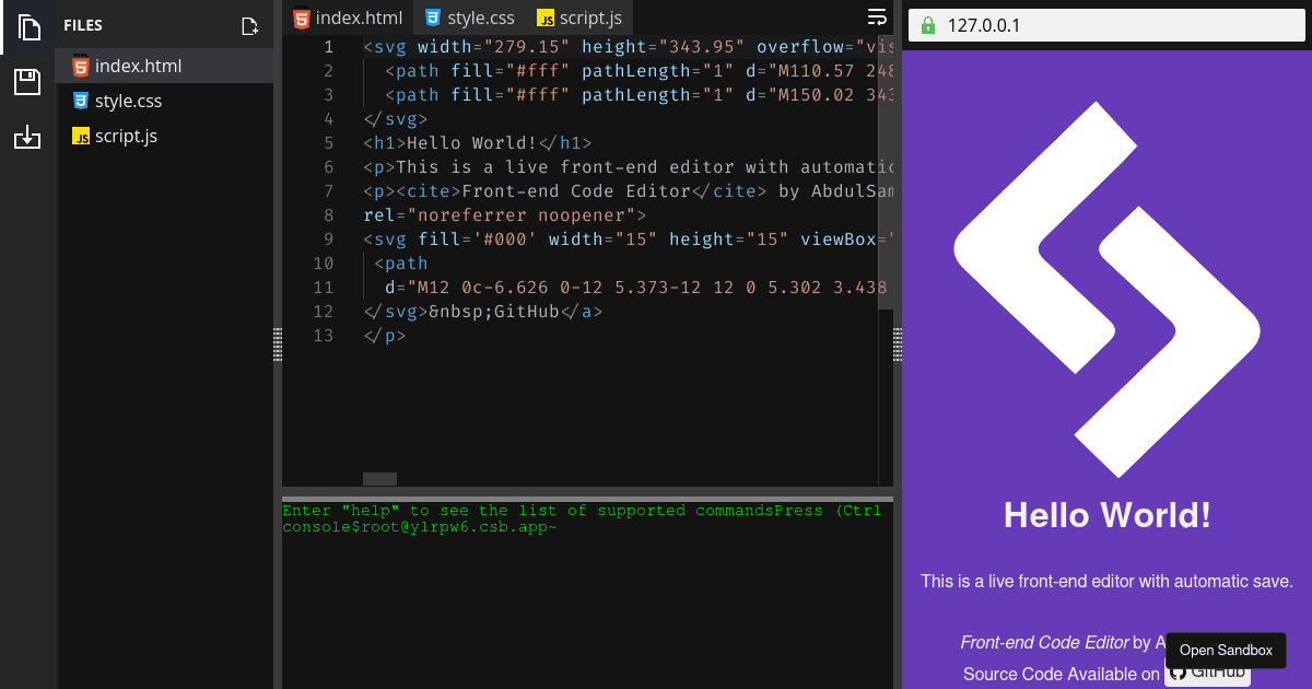frontend-fun - Codesandbox
