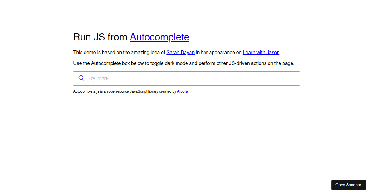 Autocomplete actions finished (forked) - Codesandbox