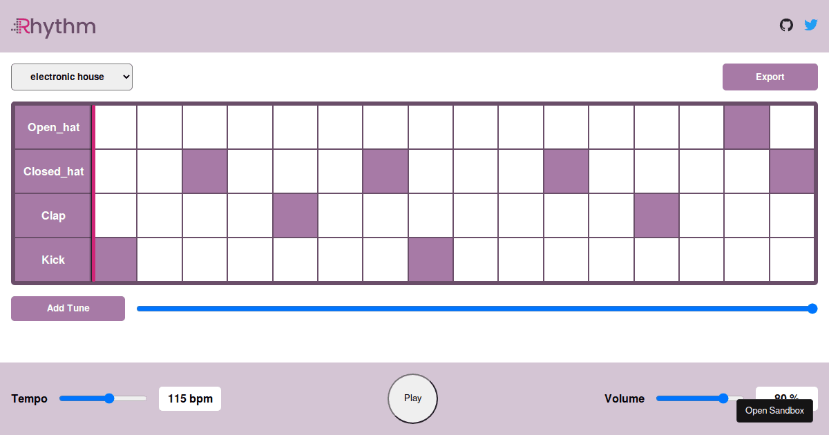 rhythm - Codesandbox