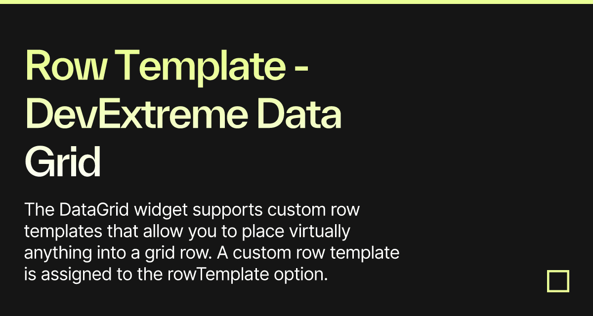 Row Template - DevExtreme Data Grid - Codesandbox