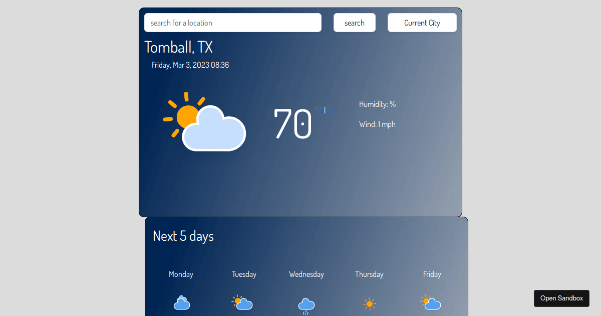 cyd.weather.app - Codesandbox