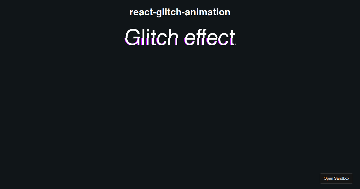 react-glitch-animation (forked) - Codesandbox