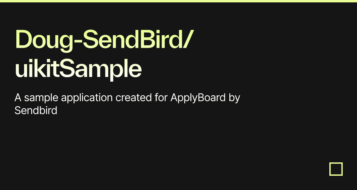 Doug-SendBird/uikitSample - Codesandbox