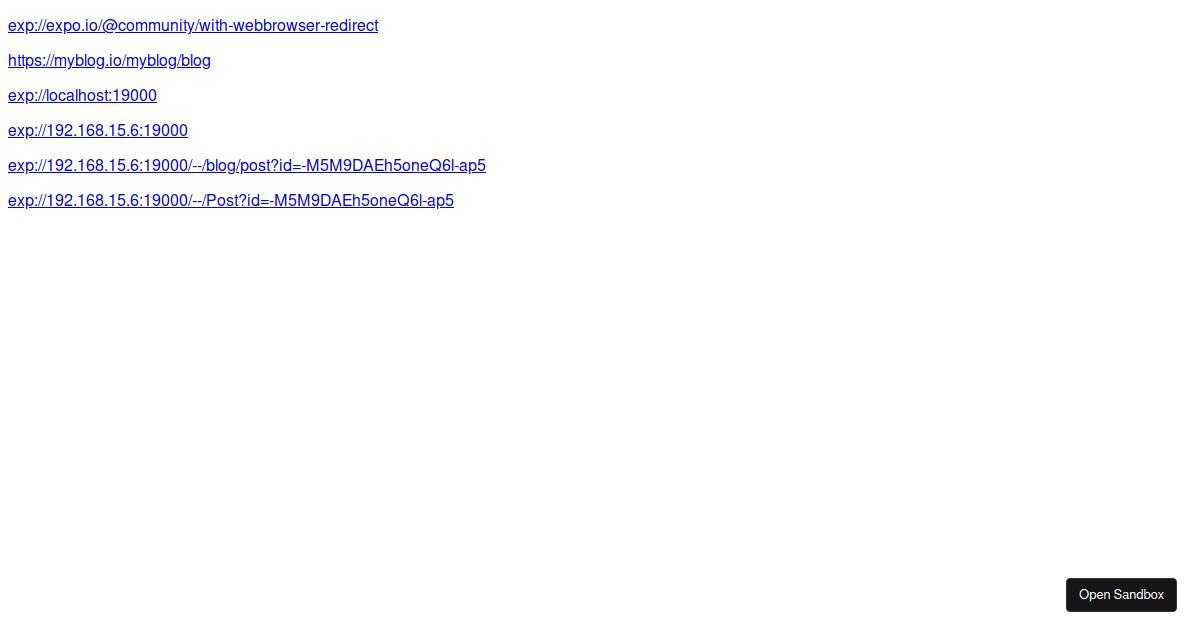 deep-linking - Codesandbox