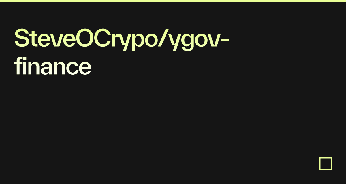 SteveOCrypo/ygov-finance - Codesandbox