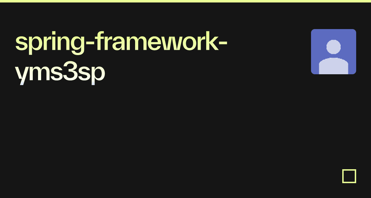 spring-framework-yms3sp - Codesandbox