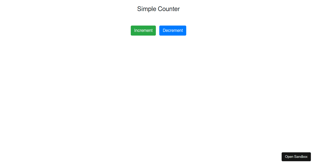 simple counter (UI only) - Codesandbox