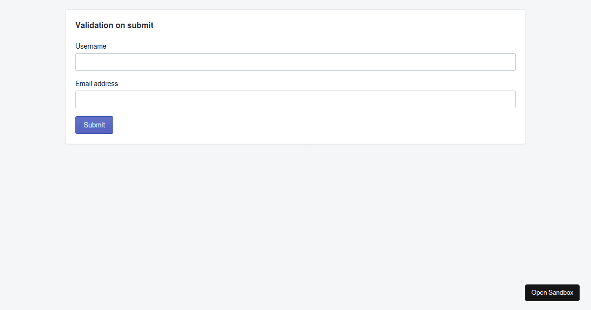 Polaris Form Builder - validation on submit - Codesandbox