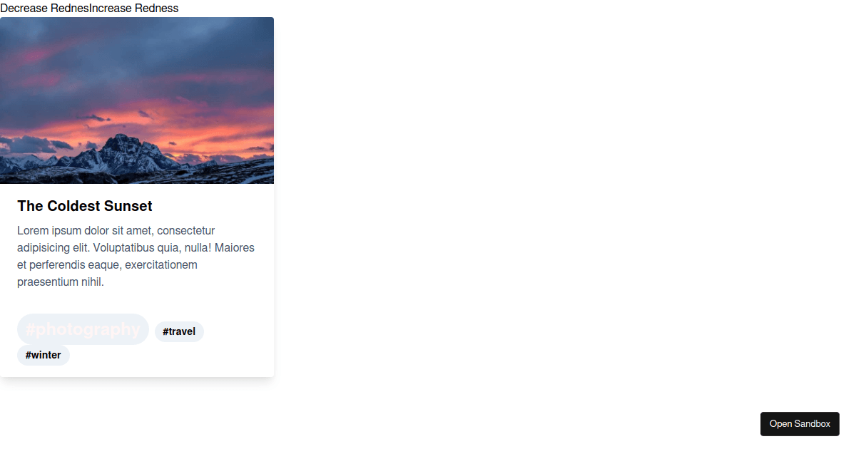 Tailwind with React and TS - Codesandbox