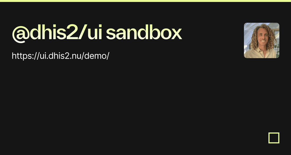 @dhis2/ui sandbox - Codesandbox