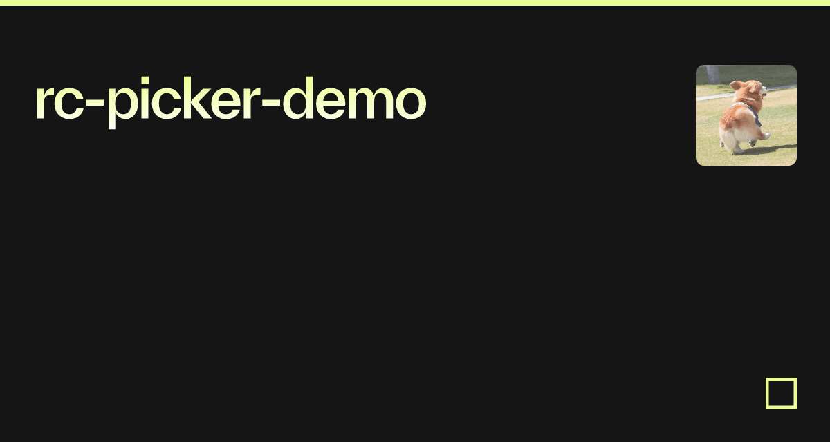 rc-picker-demo - Codesandbox