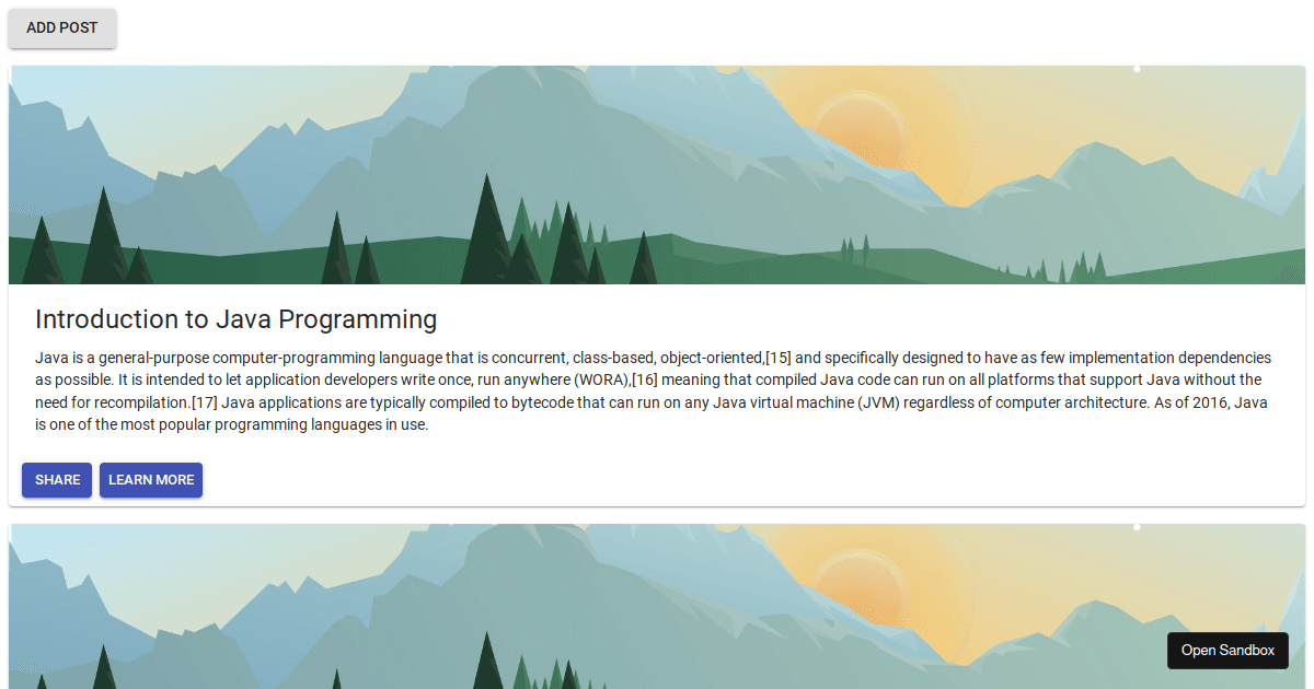 Material UI Starter Template - Codesandbox