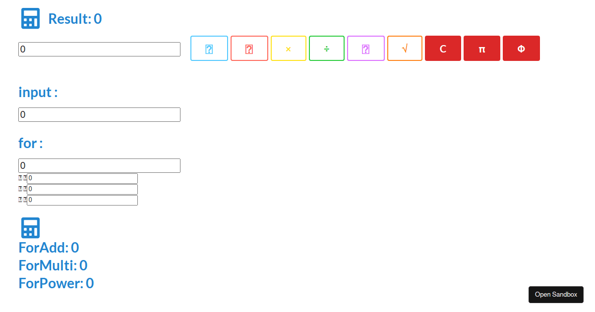 AlmightyCalculator - Codesandbox