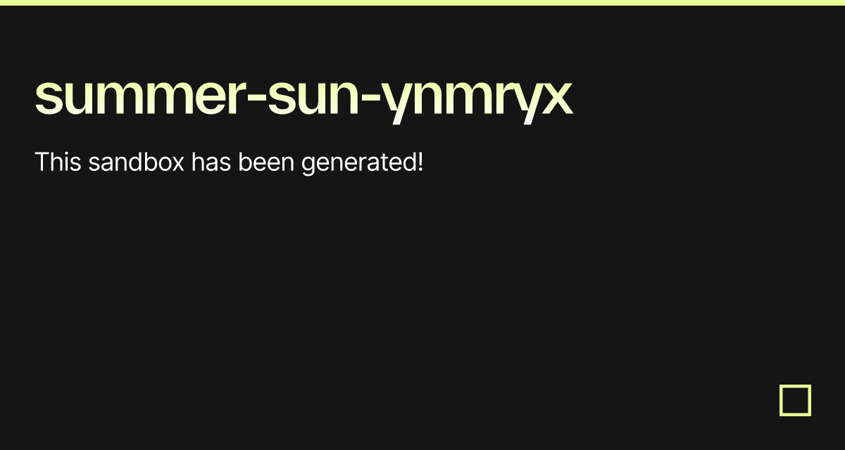 summer-sun-ynmryx - Codesandbox