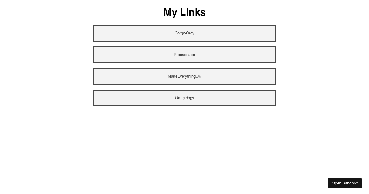 All my Links Example - Codesandbox