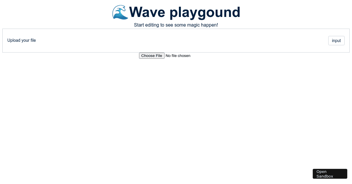 Wave playground 🌊 (forked) - Codesandbox