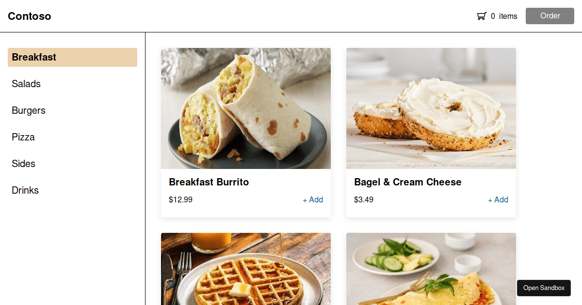 contoso - Codesandbox