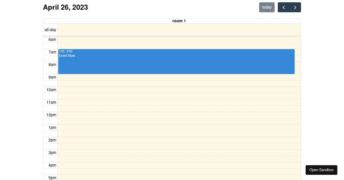 FullCalendar React - Codesandbox