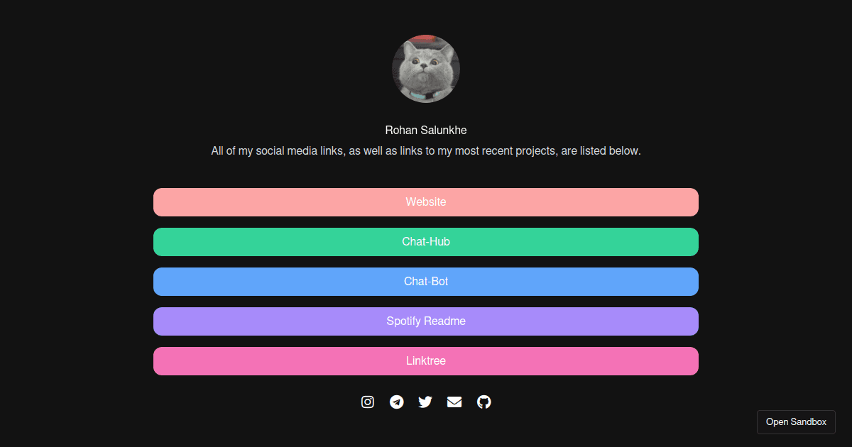 Link Tree - Codesandbox