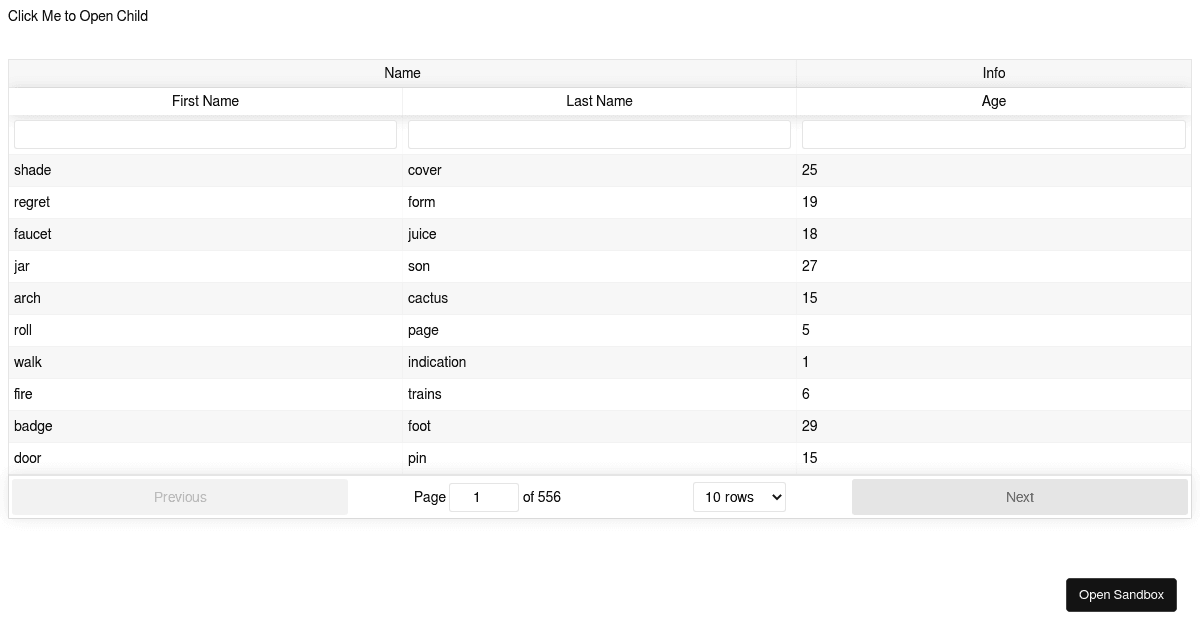 React-Table - Sub Components - Codesandbox