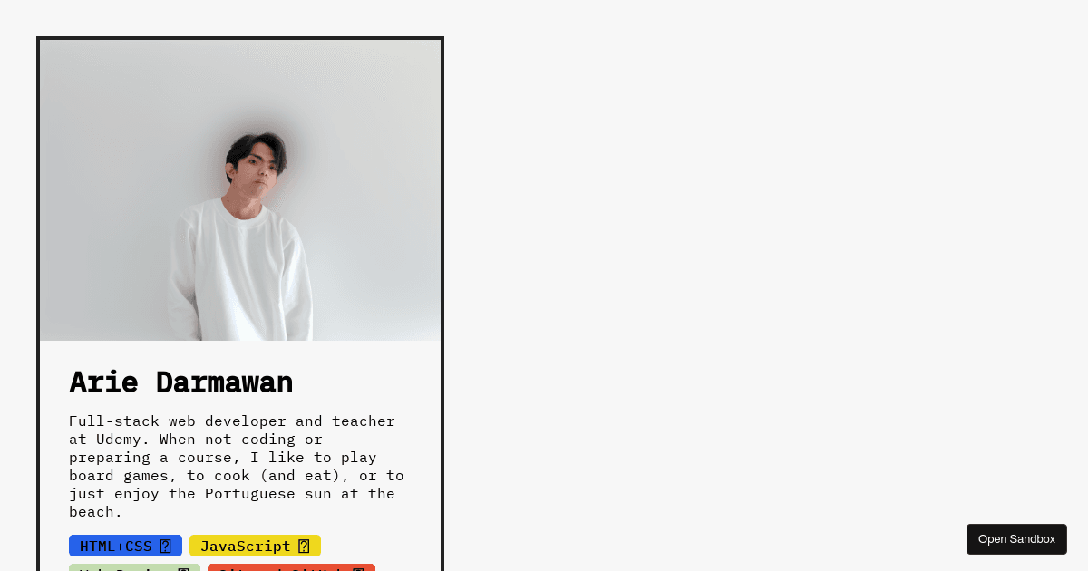 profile-card - Codesandbox