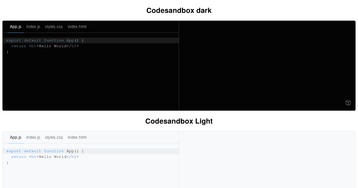 Sandpack Theme - Codesandbox
