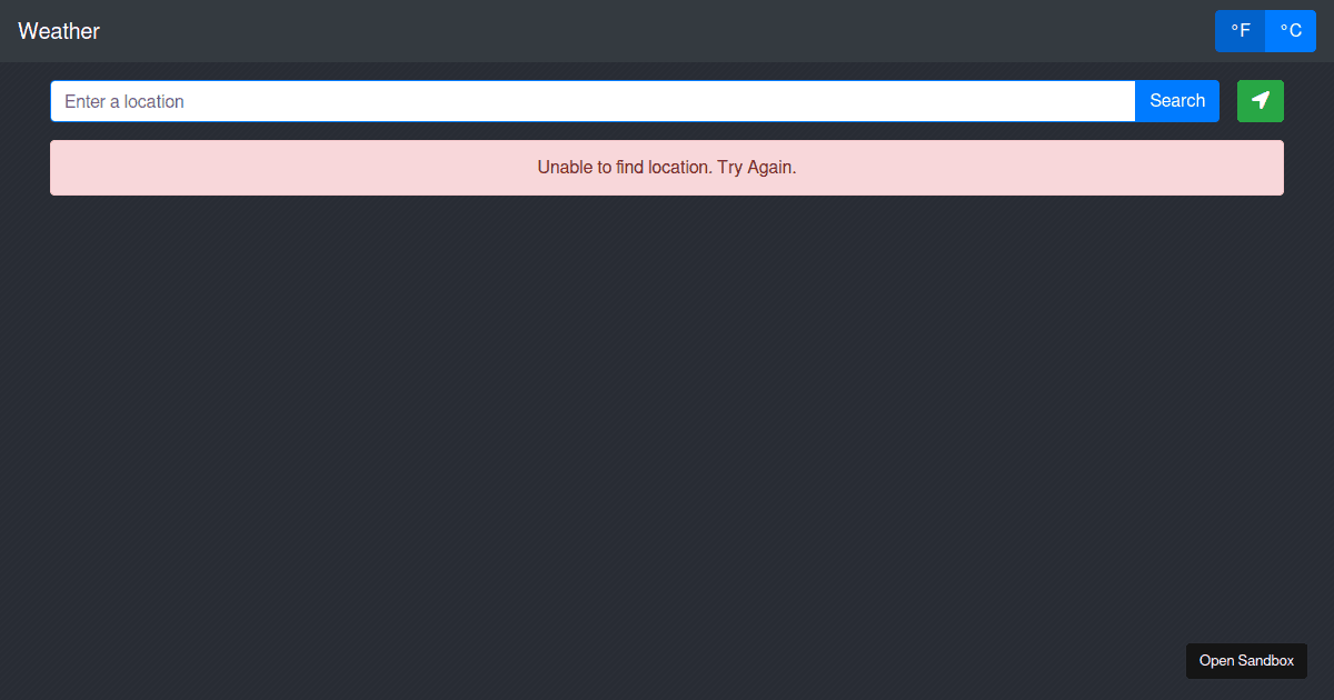 React Redux Weather Codesandbox
