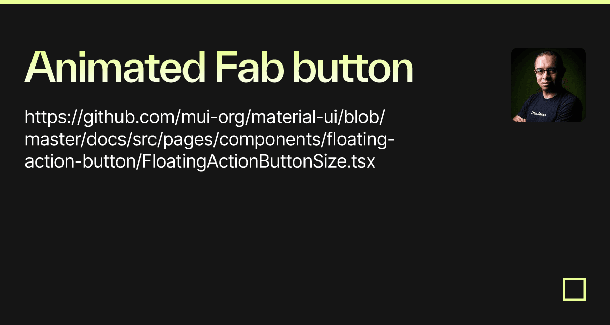 Animated Fab button - Codesandbox