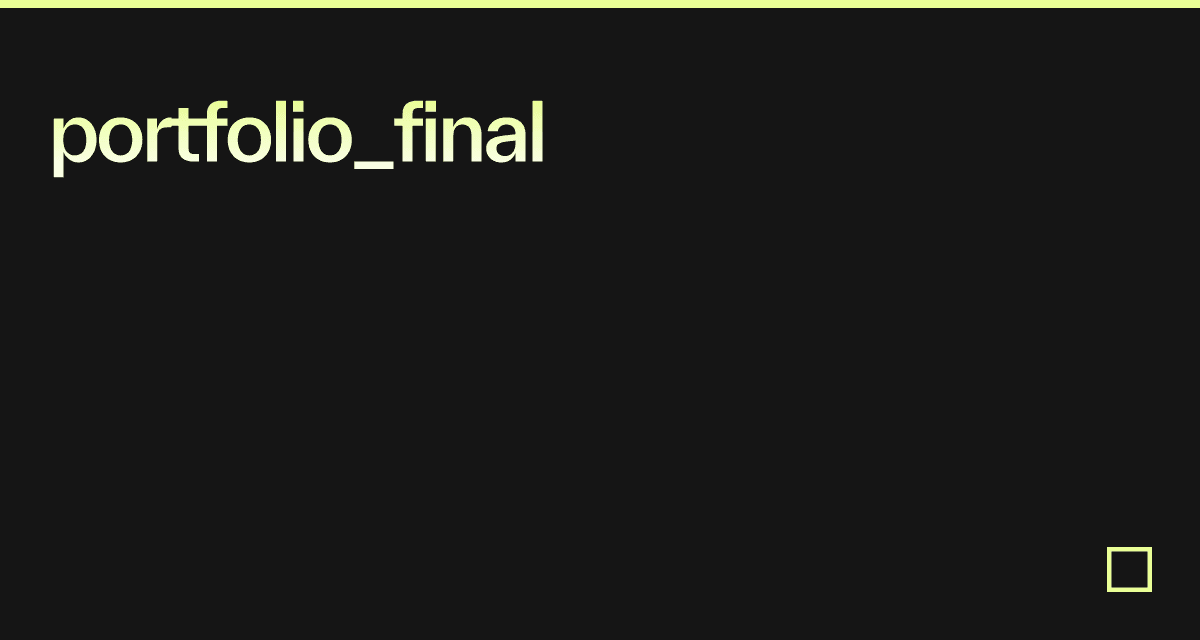 portfolio_final - Codesandbox