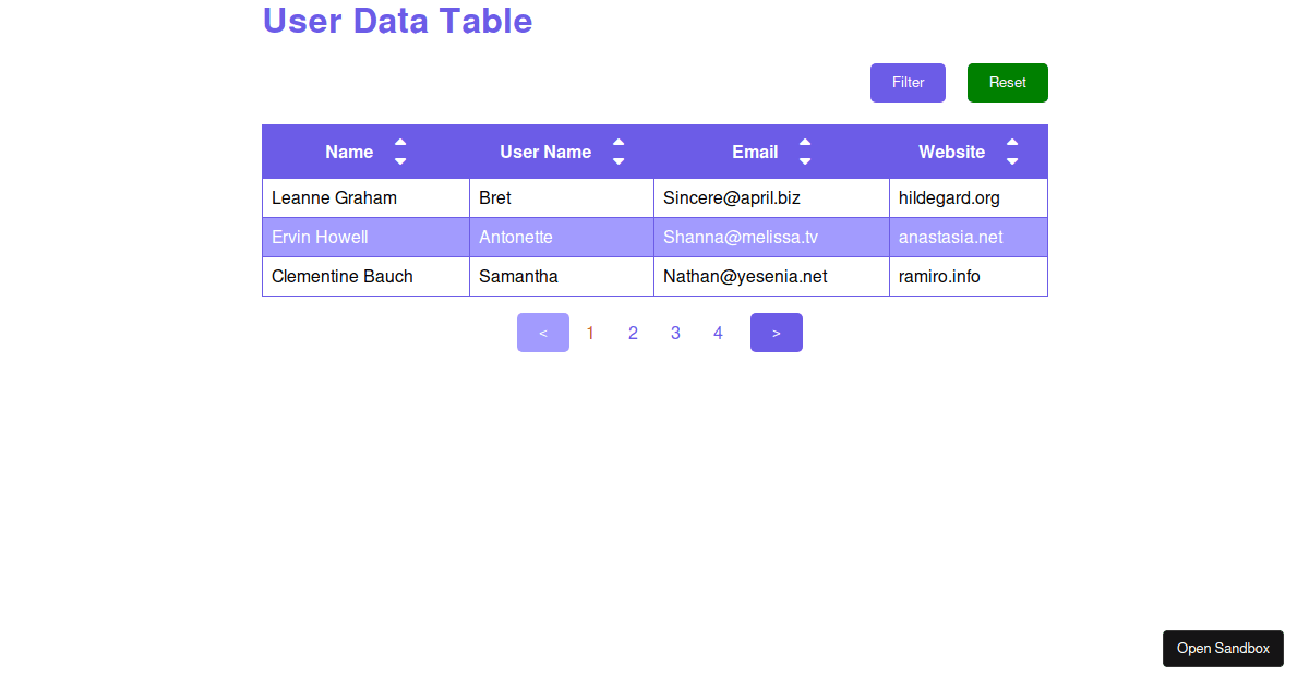 table-common - Codesandbox