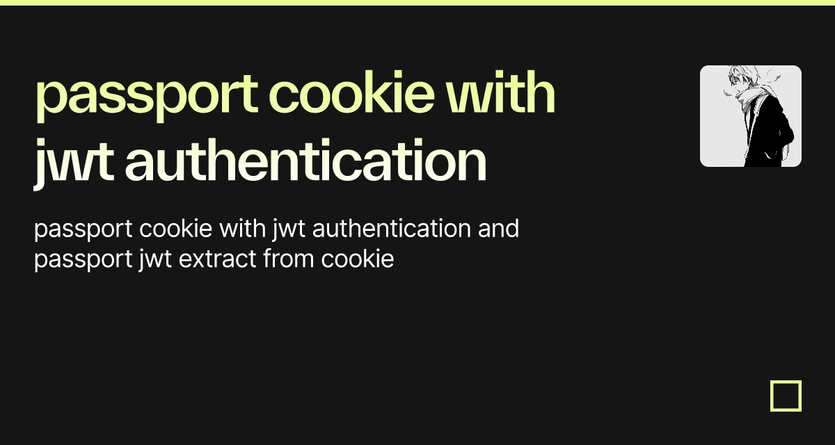 passport cookie with jwt authentication - Codesandbox passport cookie with jwt authentication - Codesandbox