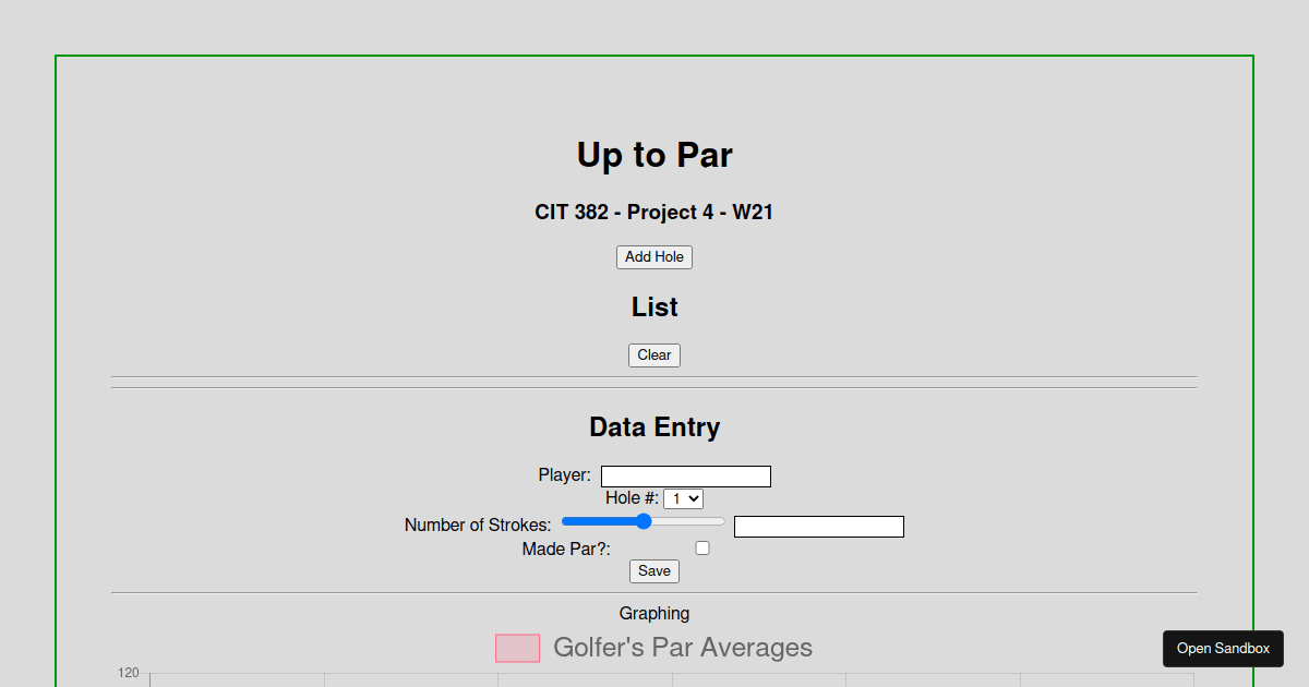 Project 4 - Codesandbox