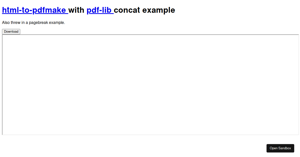 html-to-pdfmake-with-pdfconcat - Codesandbox