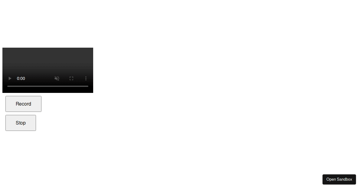 Media Recorder Codesandbox