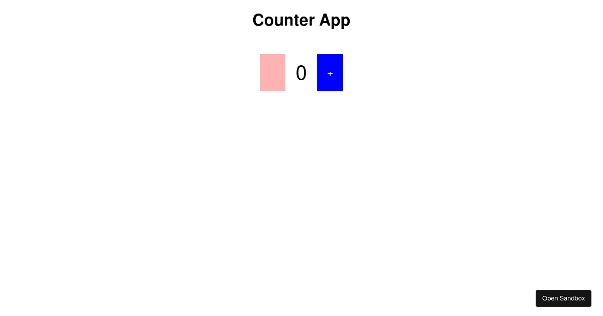 Counter App React Codesandbox