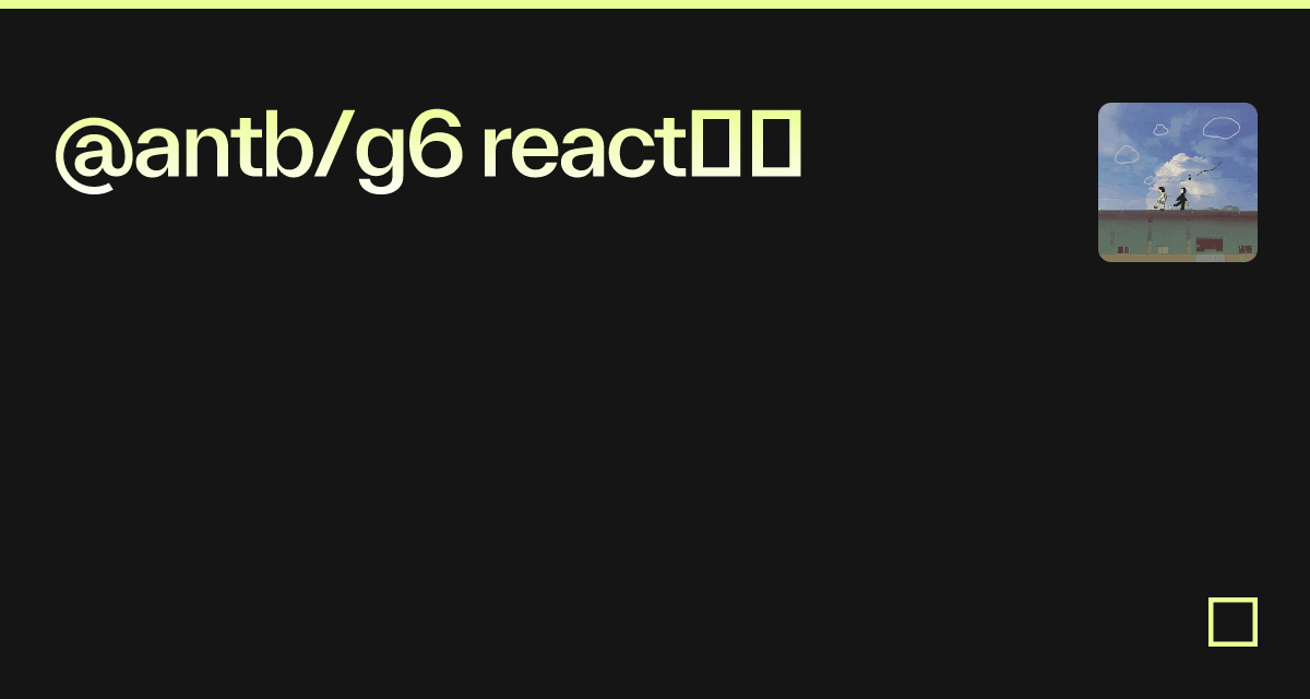 @antb/g6 react节点 - Codesandbox