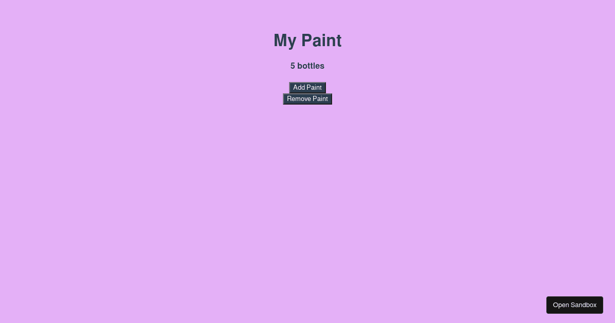 Paint Data Store - Codesandbox