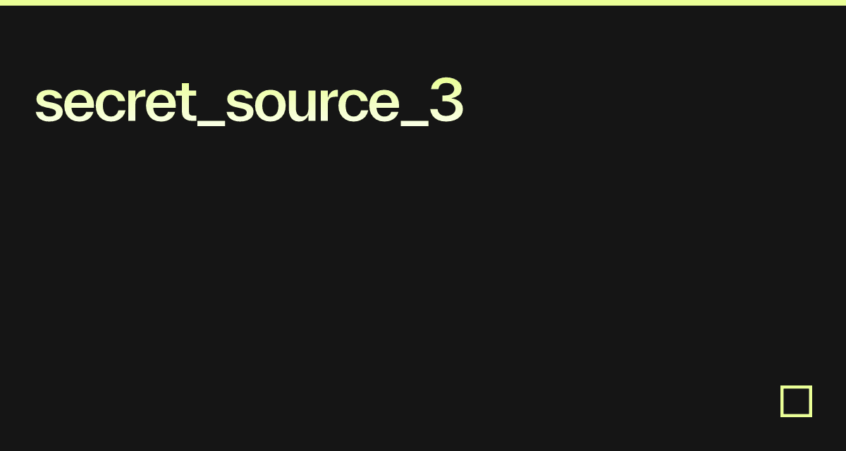 secret_source_3 - Codesandbox