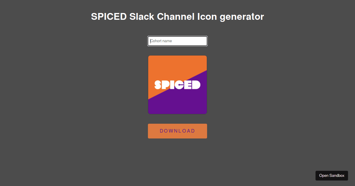 spiced-slack-channel-icon-generator - Codesandbox
