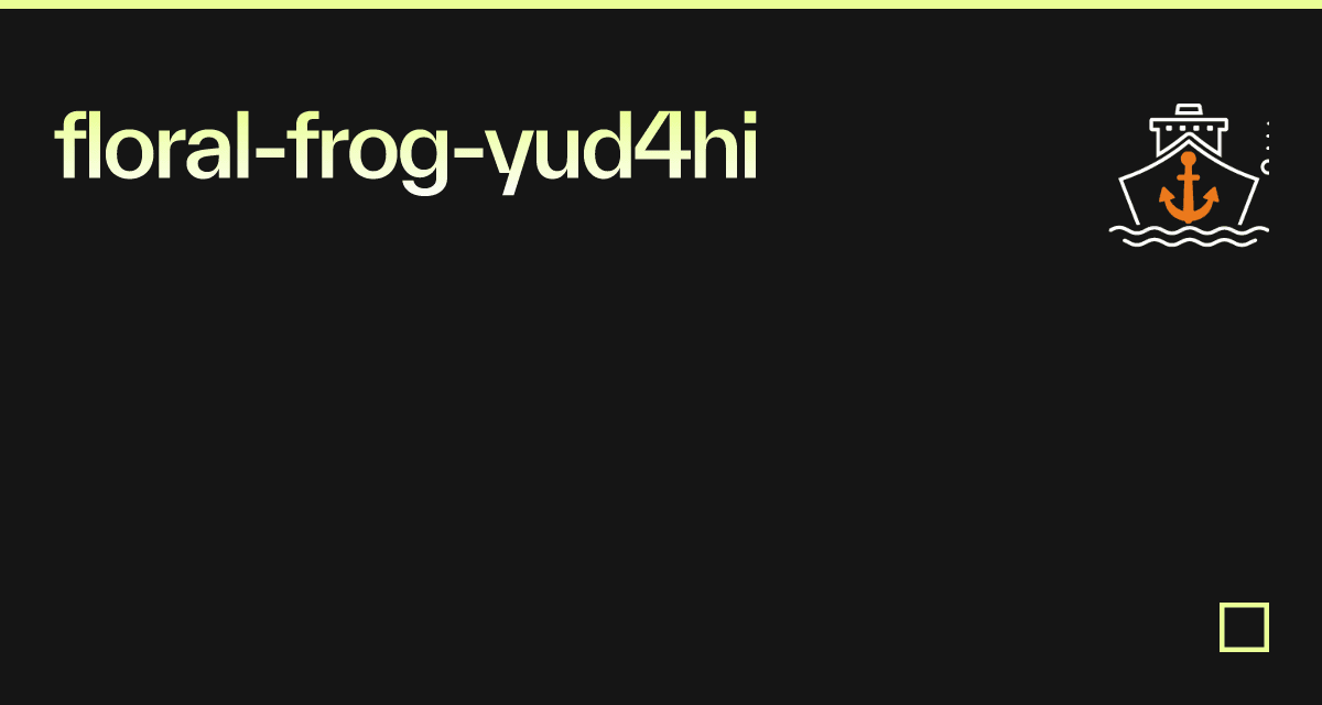 floral-frog-yud4hi - Codesandbox