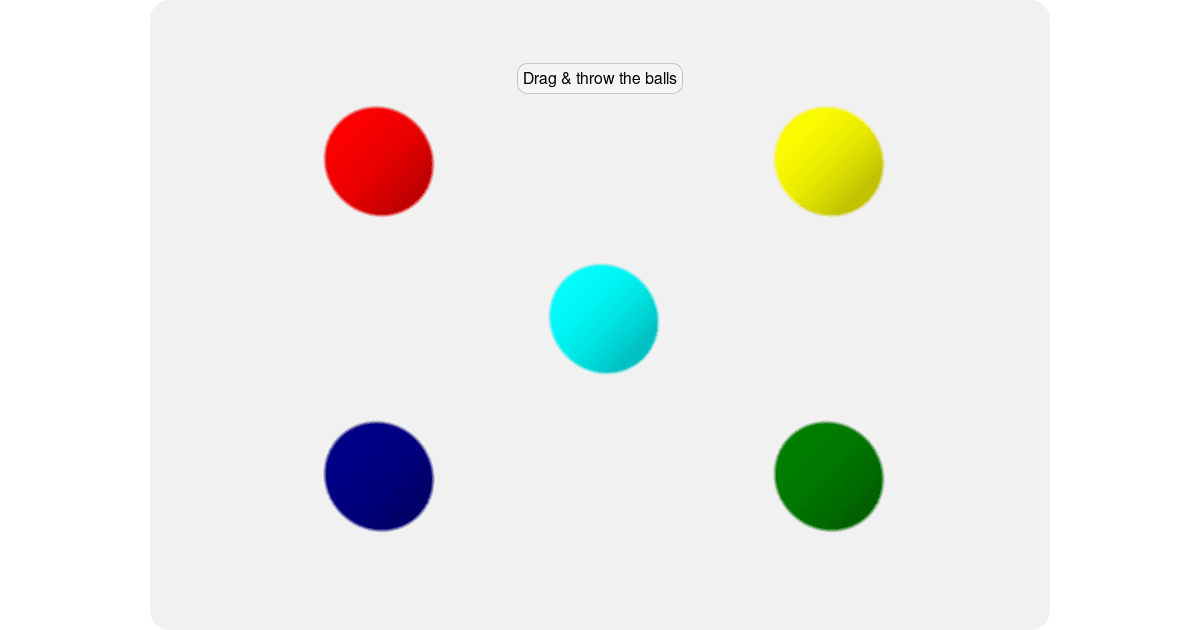React voodoo demo : Goo balls v0 - Codesandbox