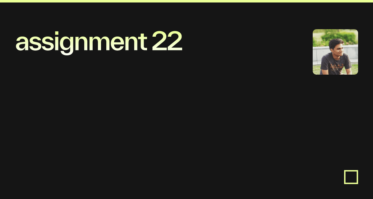 assignment 22 - Codesandbox