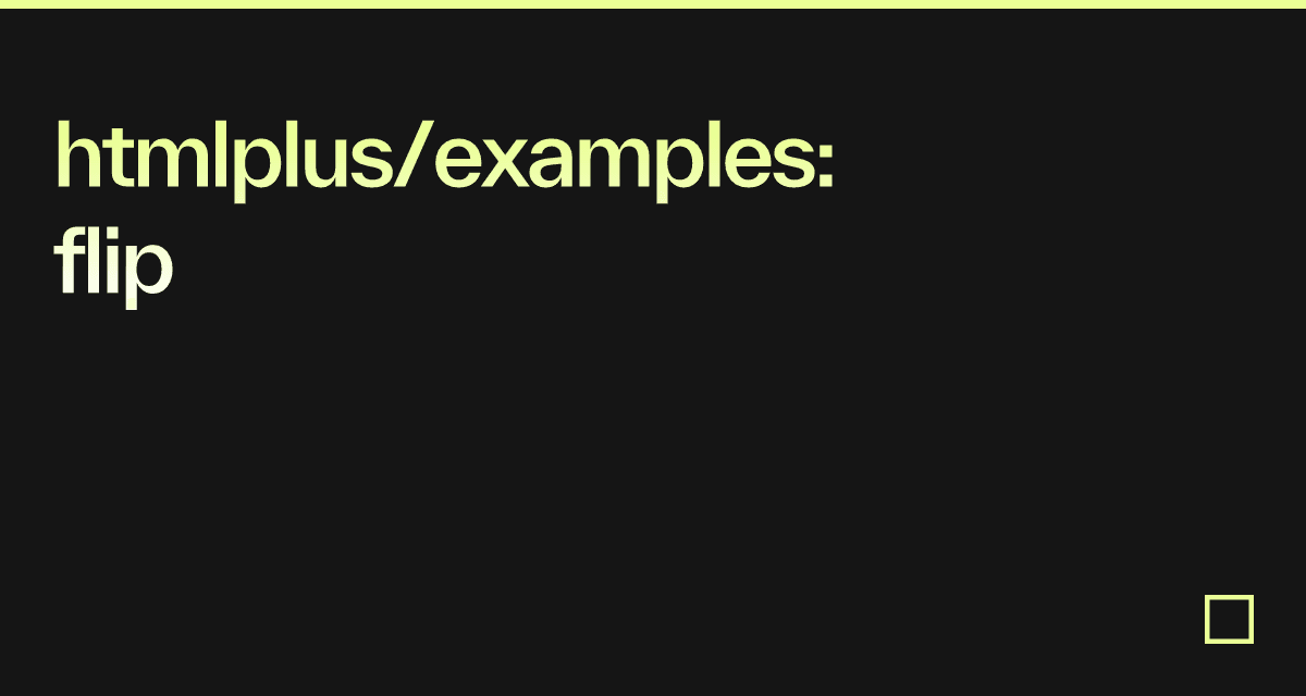 htmlplus/examples: flip - Codesandbox