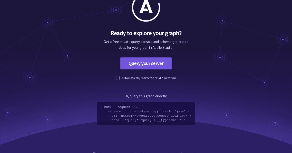 Apollo Server - Codesandbox