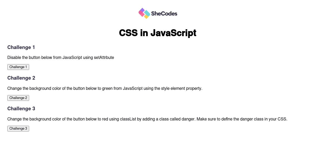 Css In Javascript Challenge Codesandbox