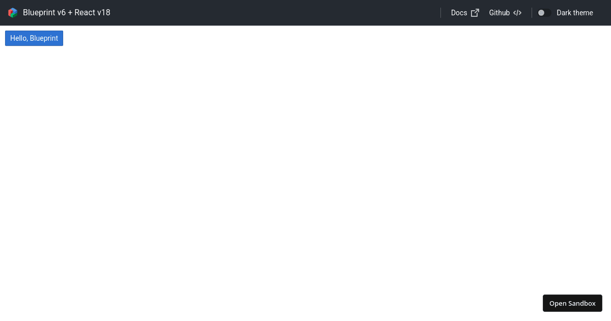 Blueprint v6 Simple Template - Codesandbox