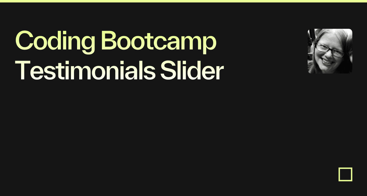 Coding Bootcamp Testimonials Slider Codesandbox