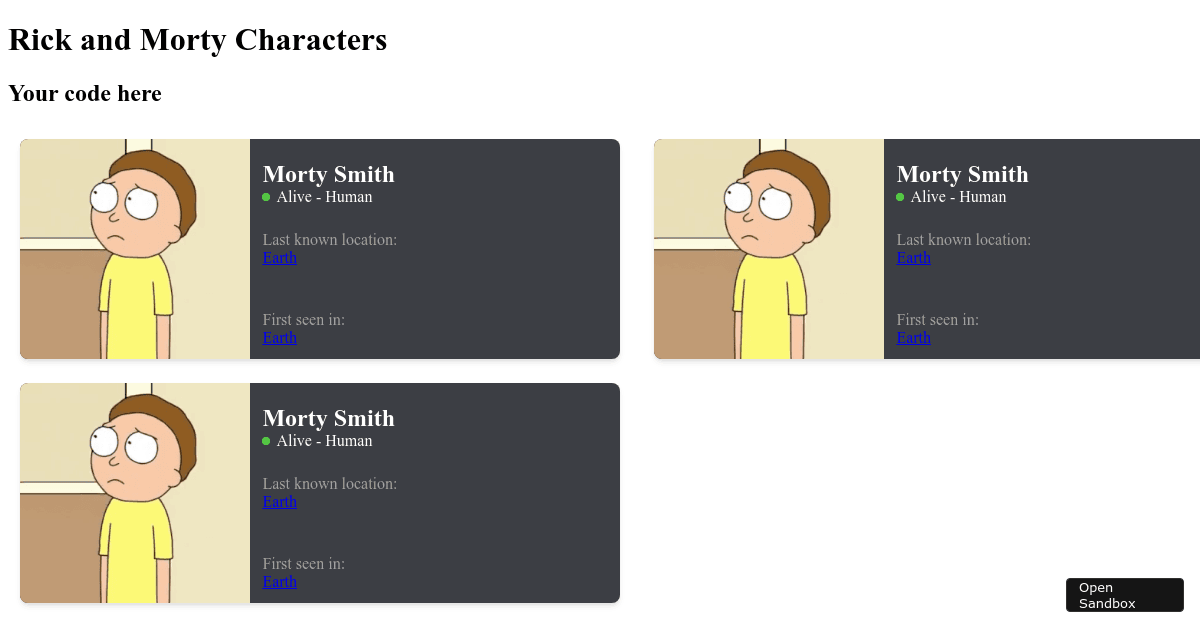 rick-and-morty-react-card - Codesandbox